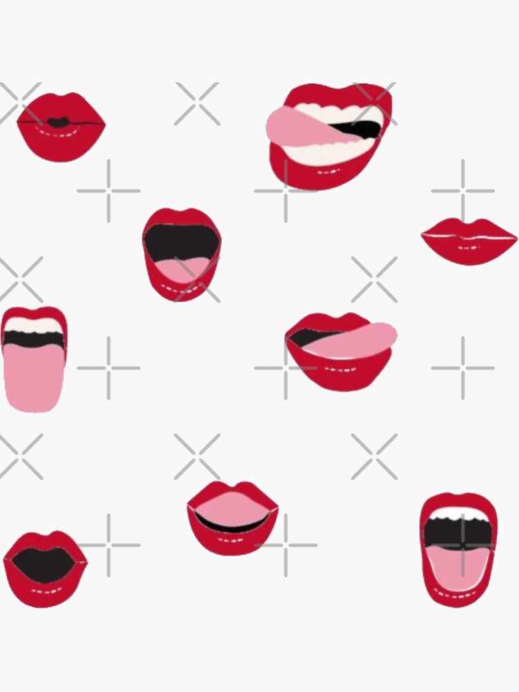 "Lips Sticker Pack" Sticker for Sale by marblequeen | Redbubble