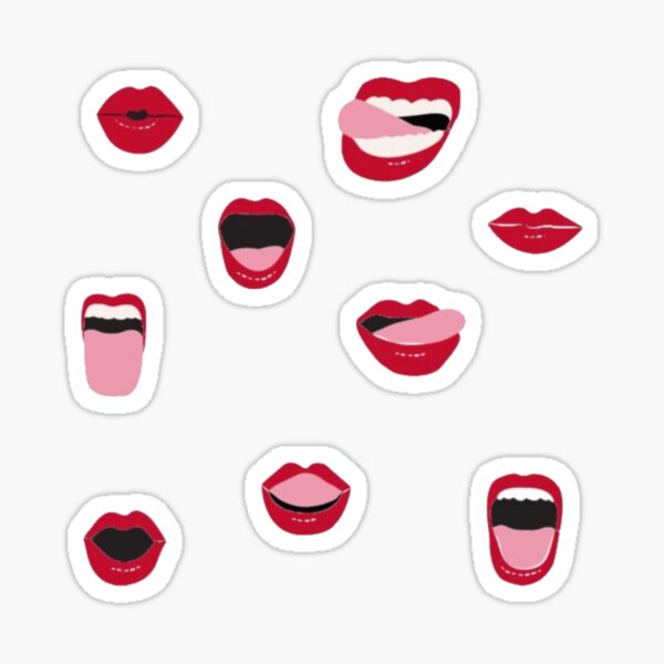 "Lips Sticker Pack" Sticker for Sale by marblequeen | Redbubble
