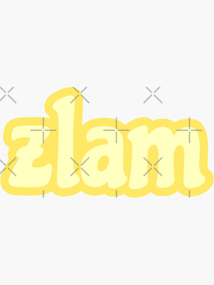 "zlam" Sticker for Sale by danielleblack04 | Redbubble