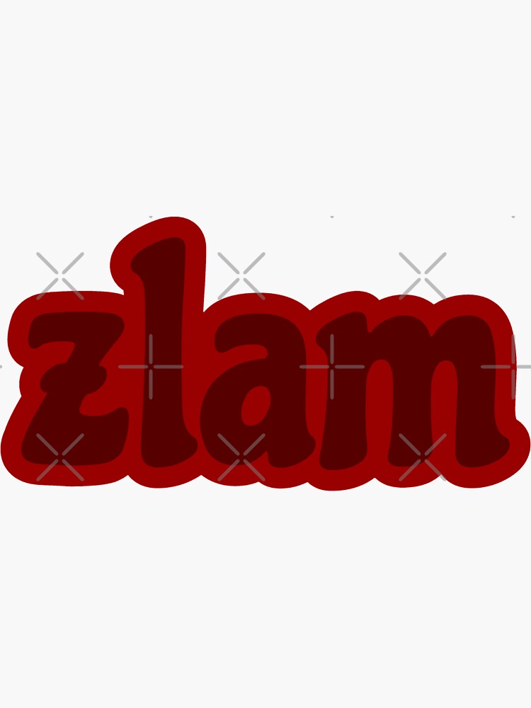 "zlam" Sticker for Sale by danielleblack04 | Redbubble