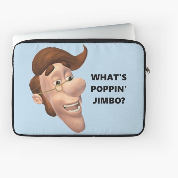 "What's poppin jimbo meme (Black Lettering)" Laptop Sleeve for Sale by ...
