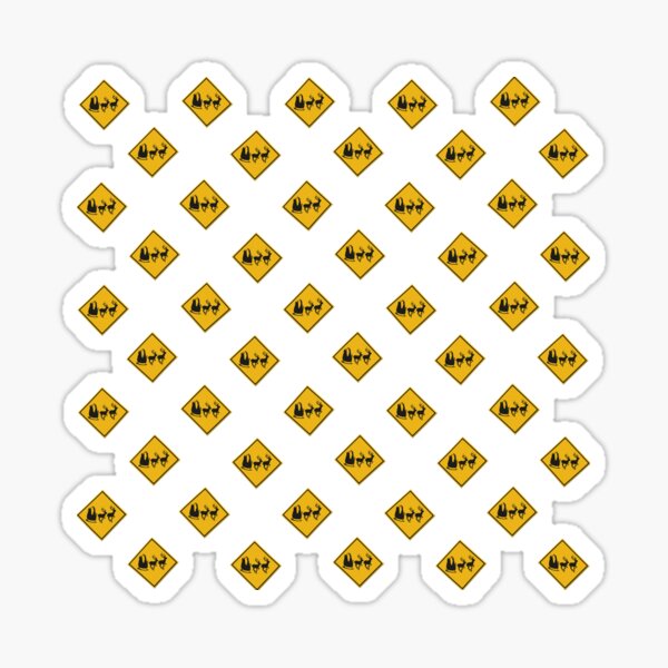 "US Warning sign Christmas ahead wallpaper" Sticker for Sale by ...