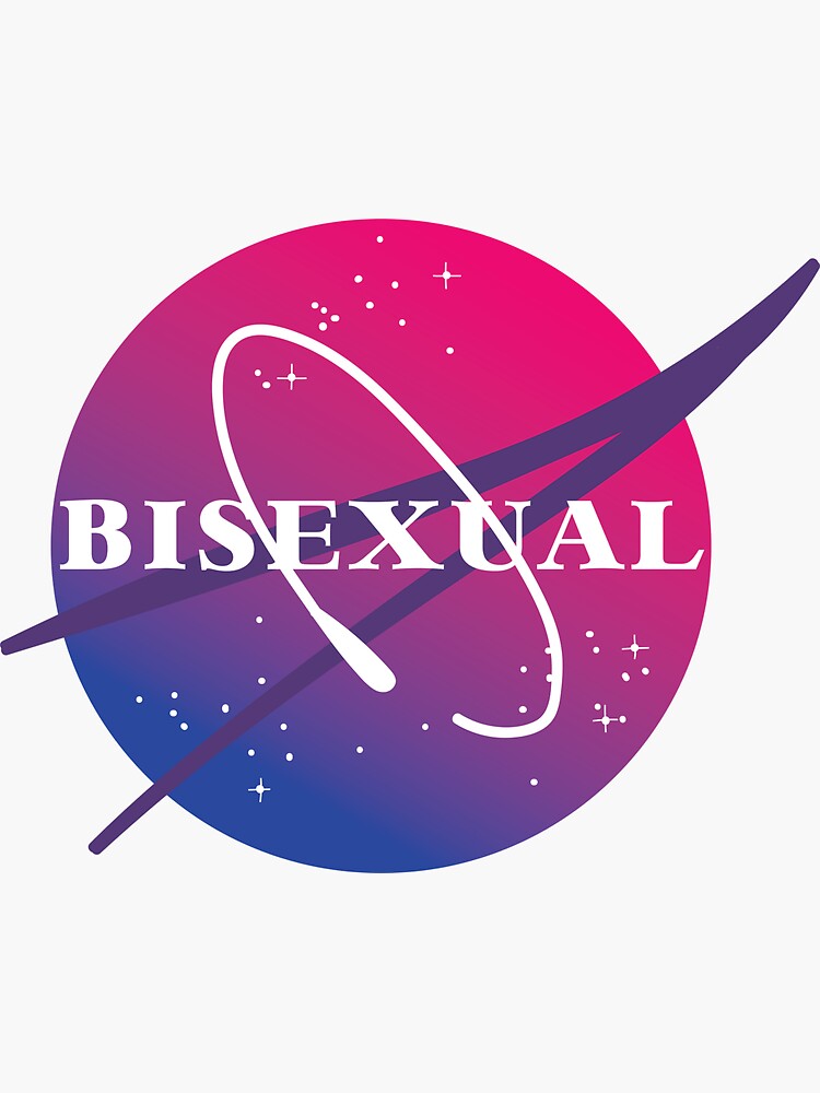 "Bisexual NASA Styled Logo" Sticker for Sale by sahvanam | Redbubble
