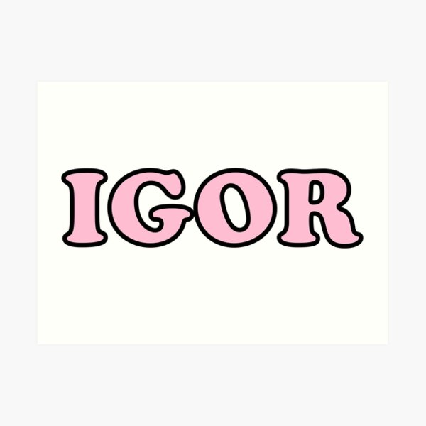 "igor in the goblin font" Art Print for Sale by SimonNeedham | Redbubble