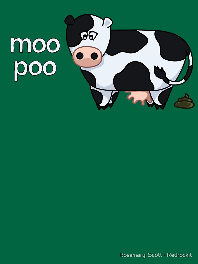 "moo poo" T-shirt for Sale by redrockit | Redbubble | cow t-shirts ...