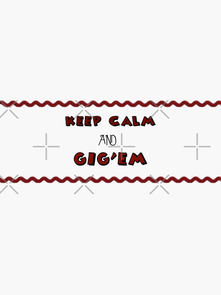 "Gig'em" Sticker for Sale by lueodom | Redbubble