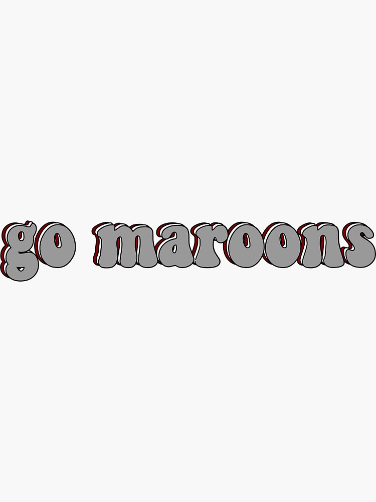 "Grey Triple "Go Maroons"" Sticker by magnoliastudios | Redbubble