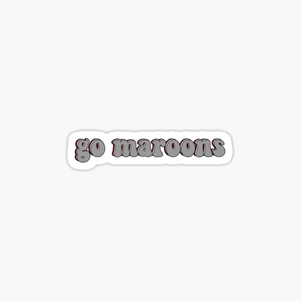 "Grey Triple "Go Maroons"" Sticker by magnoliastudios | Redbubble