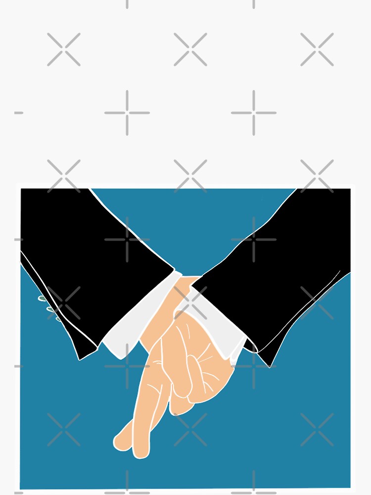 "Fingers Crossed sticker" Sticker for Sale by angelasoph | Redbubble