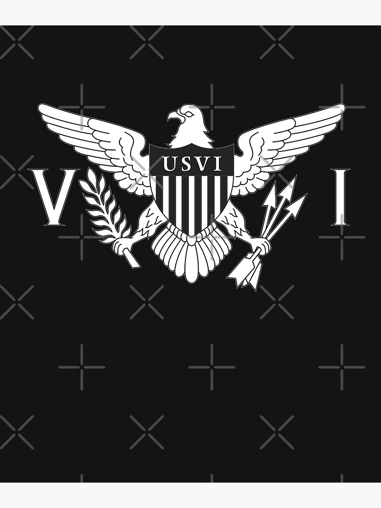 "USVI Flag Black & White " Poster for Sale by Local-Crew | Redbubble