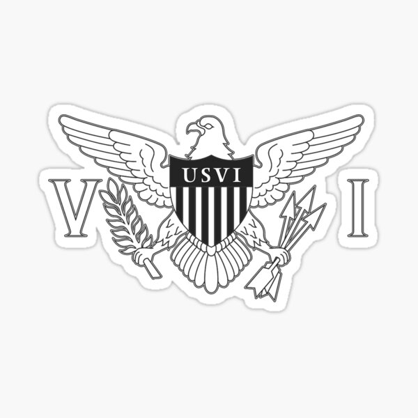 "USVI Flag Black & White " Sticker for Sale by Local-Crew | Redbubble
