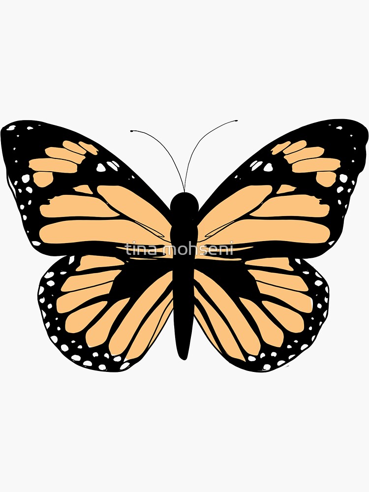 "Butterfly Peach" Sticker for Sale by mohsenit | Redbubble
