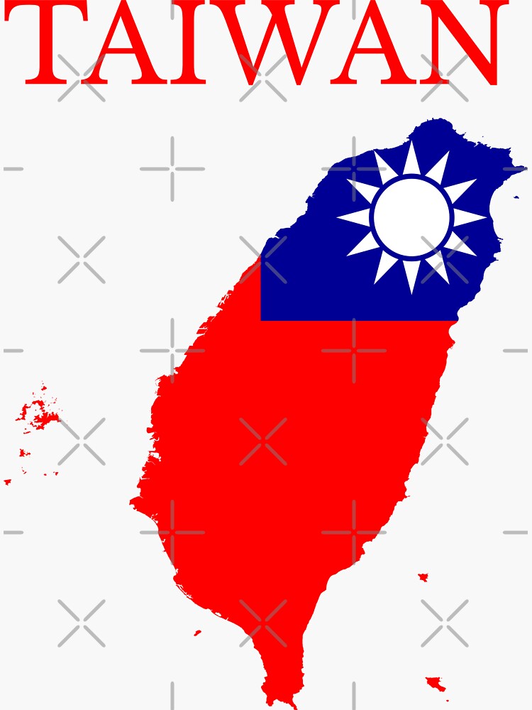 "Taiwan Flag Map" Sticker for Sale by marosharaf | Redbubble