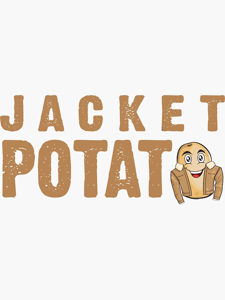 "Jacket Potato Pun Humour" Sticker by Estalon | Redbubble