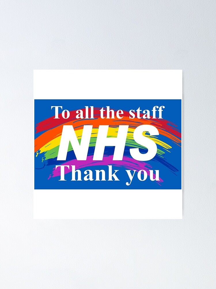 "Thank you NHS!" Poster for Sale by FerreiraLtd | Redbubble