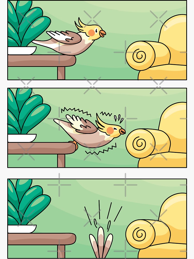 Sticker « Calopsitte, dessin animé, bande dessinée », par DerSenat ...