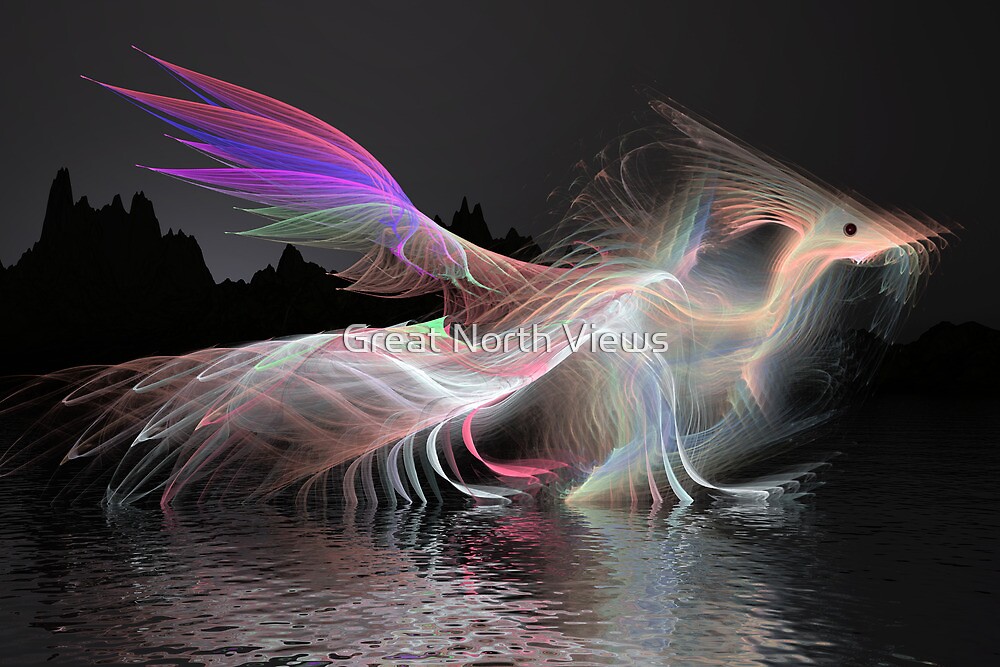 "Fractal Dragon" by Great North Views | Redbubble