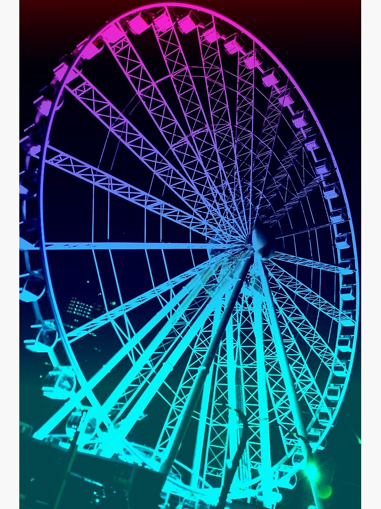 "Pastel Brisbane City - Wheel of Brisbane" Poster for Sale by ...