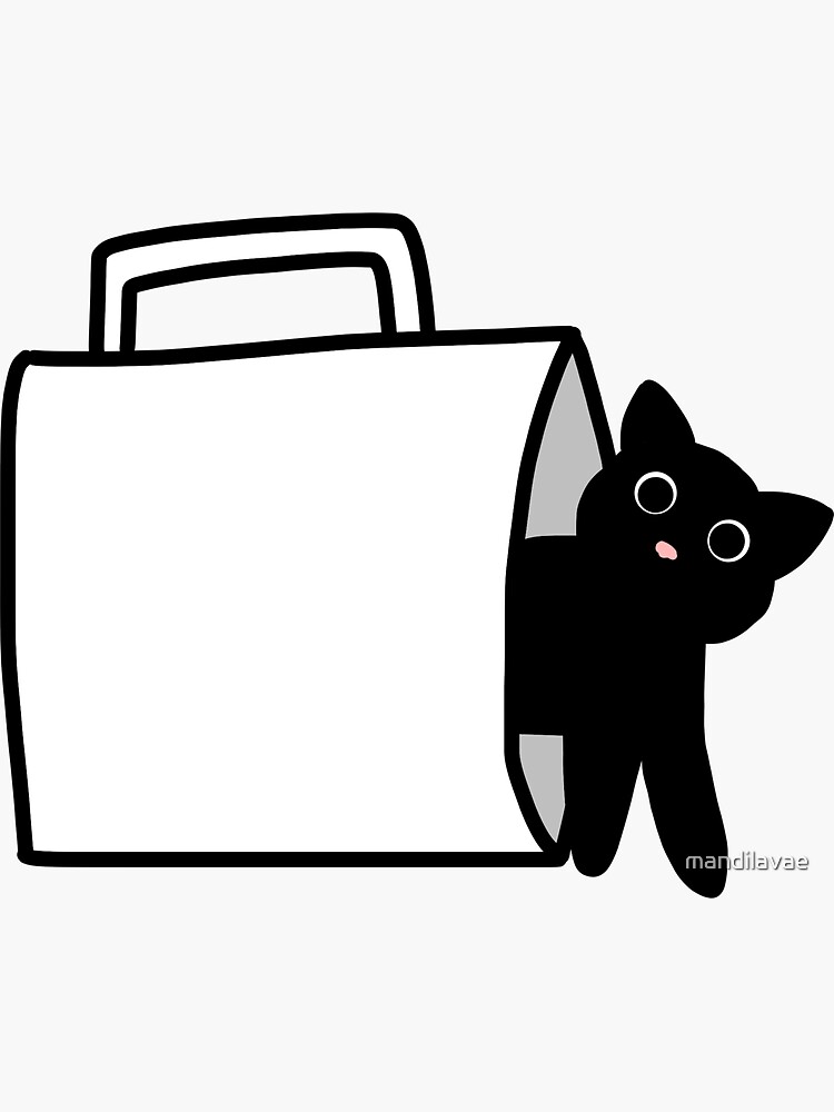 "Teleporting Cat (front)" Sticker for Sale by mandilavae | Redbubble
