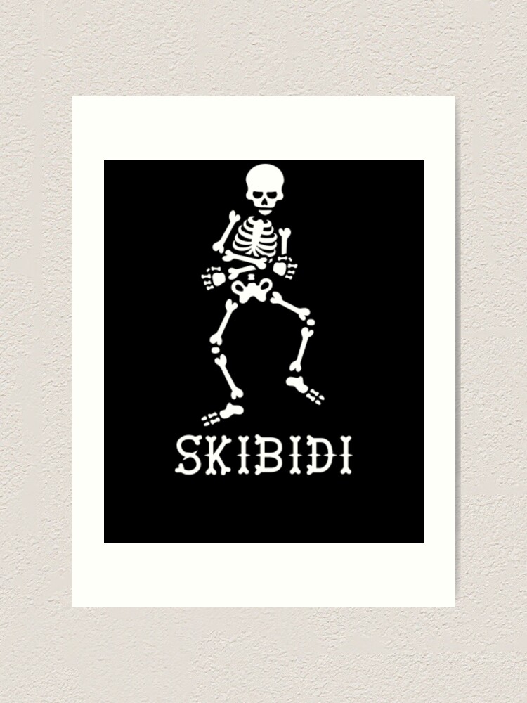 "Skibidichallenge Skibidi Meme Dancing Skeleton" Art Print by ...