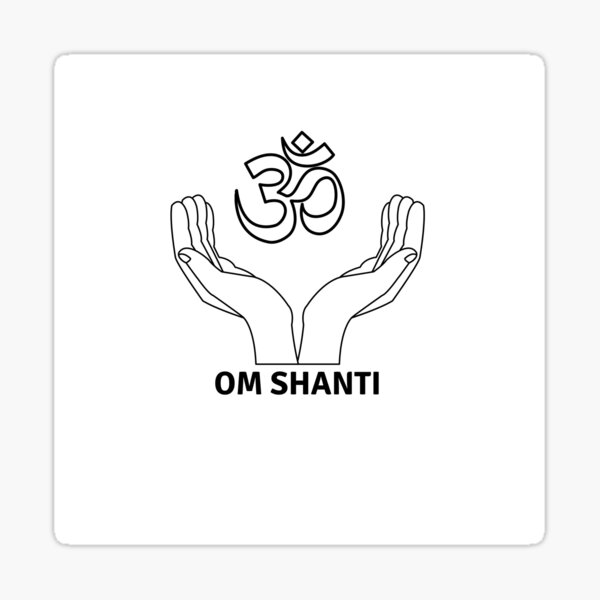 "Om Shanti Peace & harmony" Sticker for Sale by ketancrafts | Redbubble