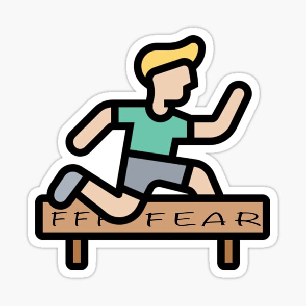 "overcome fear " Sticker for Sale by zupperman | Redbubble