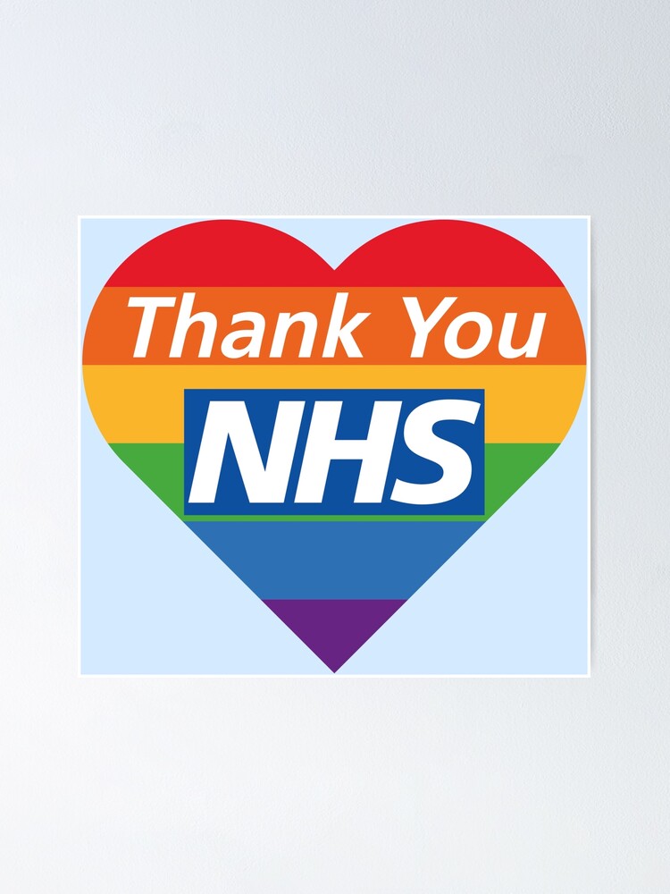 "THANK YOU NHS" Poster by bubacf | Redbubble