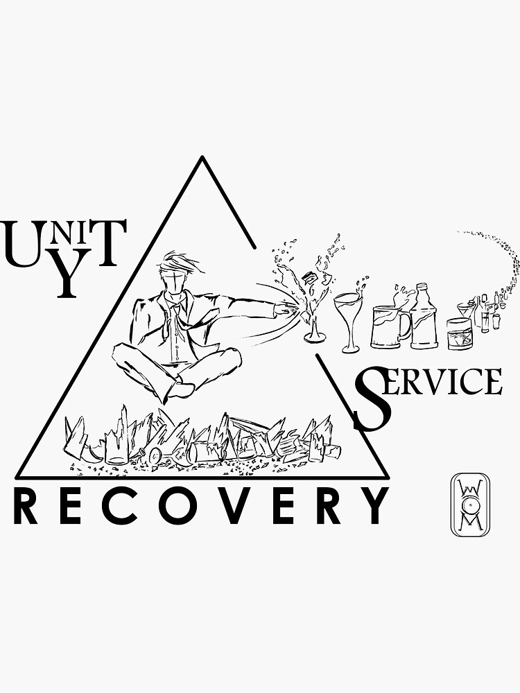 "AA Recovery Triangle" Sticker for Sale by WonderfulMastrO | Redbubble