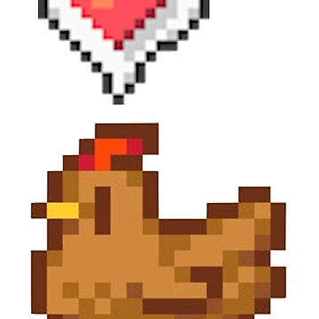 Pegatina for Sale con la obra «Stardew Valley Happy Brown Chicken» de ...