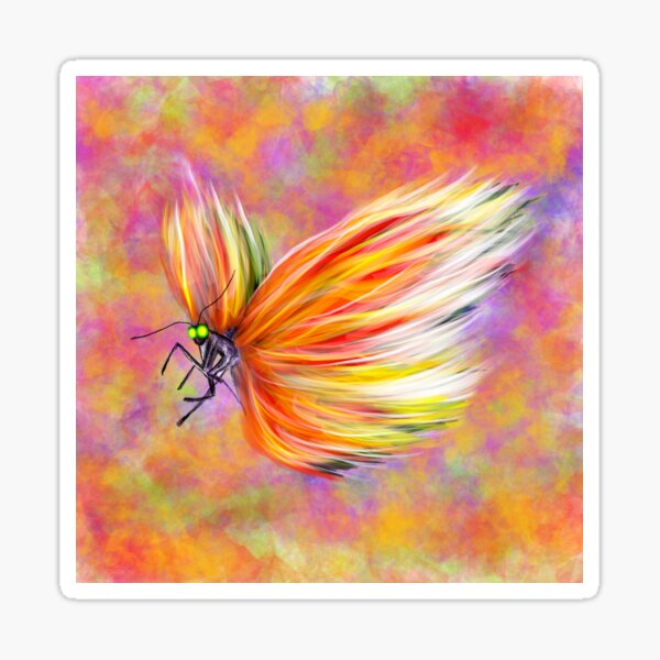 "Butterfly flaming" Sticker for Sale by ChampionArt | Redbubble
