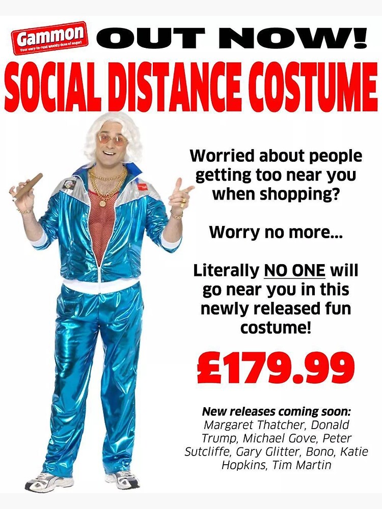 "SOCIAL DISTANCE COSTUME MEME" Sticker by tapado | Redbubble