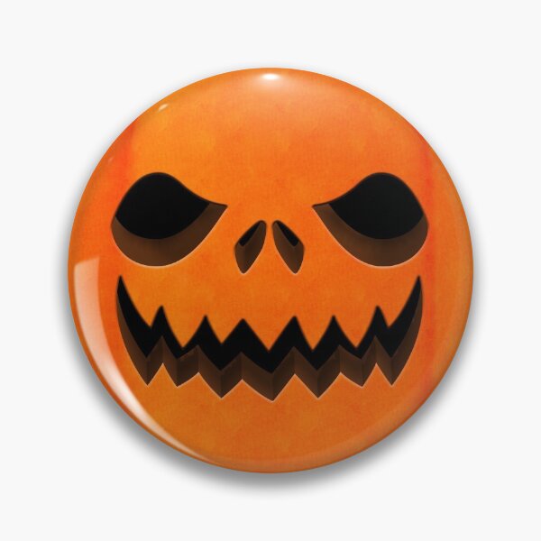 "Pumpkin Scary Smile " Pin for Sale by FabsDesign | Redbubble