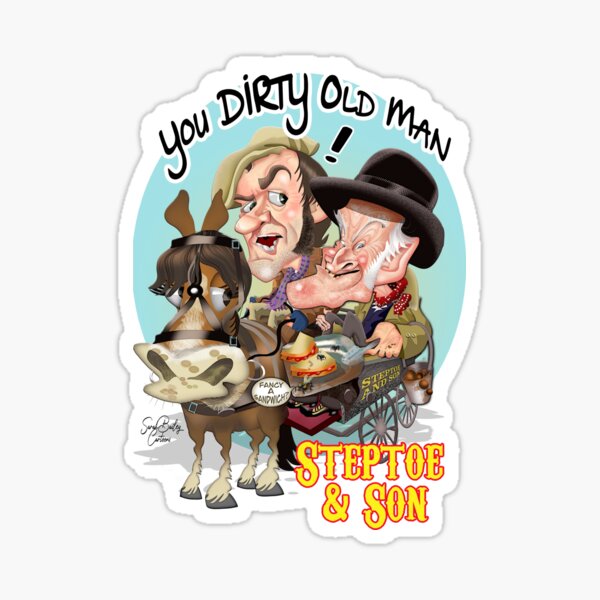 "Steptoe & Son" Sticker for Sale by SARAH BAILEY CARTOONS | Redbubble
