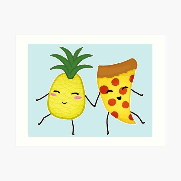 "Pineapple + Pizza" Art Print by YasminWalji | Redbubble