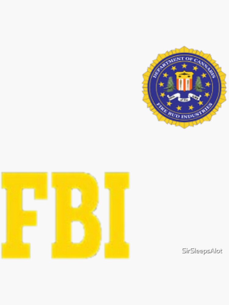 "FBI" Sticker for Sale by SirSleepsAlot | Redbubble