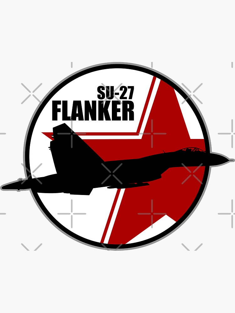 "SU-27 Flanker" Sticker for Sale by StrongVlad | Redbubble