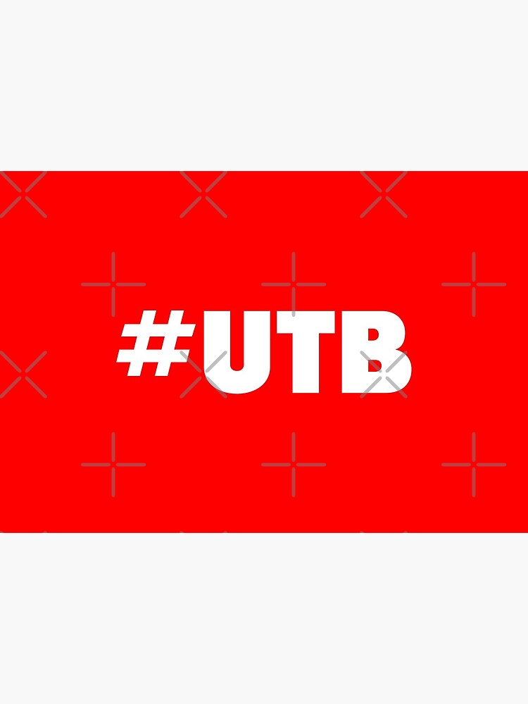 "UTB - White Text" Mask for Sale by iRussJ | Redbubble