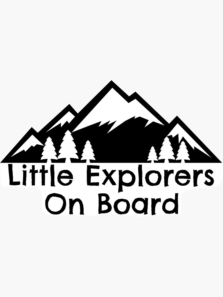 "Little Explorers Bumper Sticker" Sticker for Sale by aka-alby | Redbubble