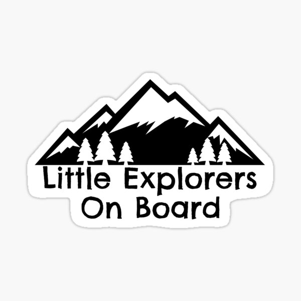 "Little Explorers Bumper Sticker" Sticker for Sale by aka-alby | Redbubble