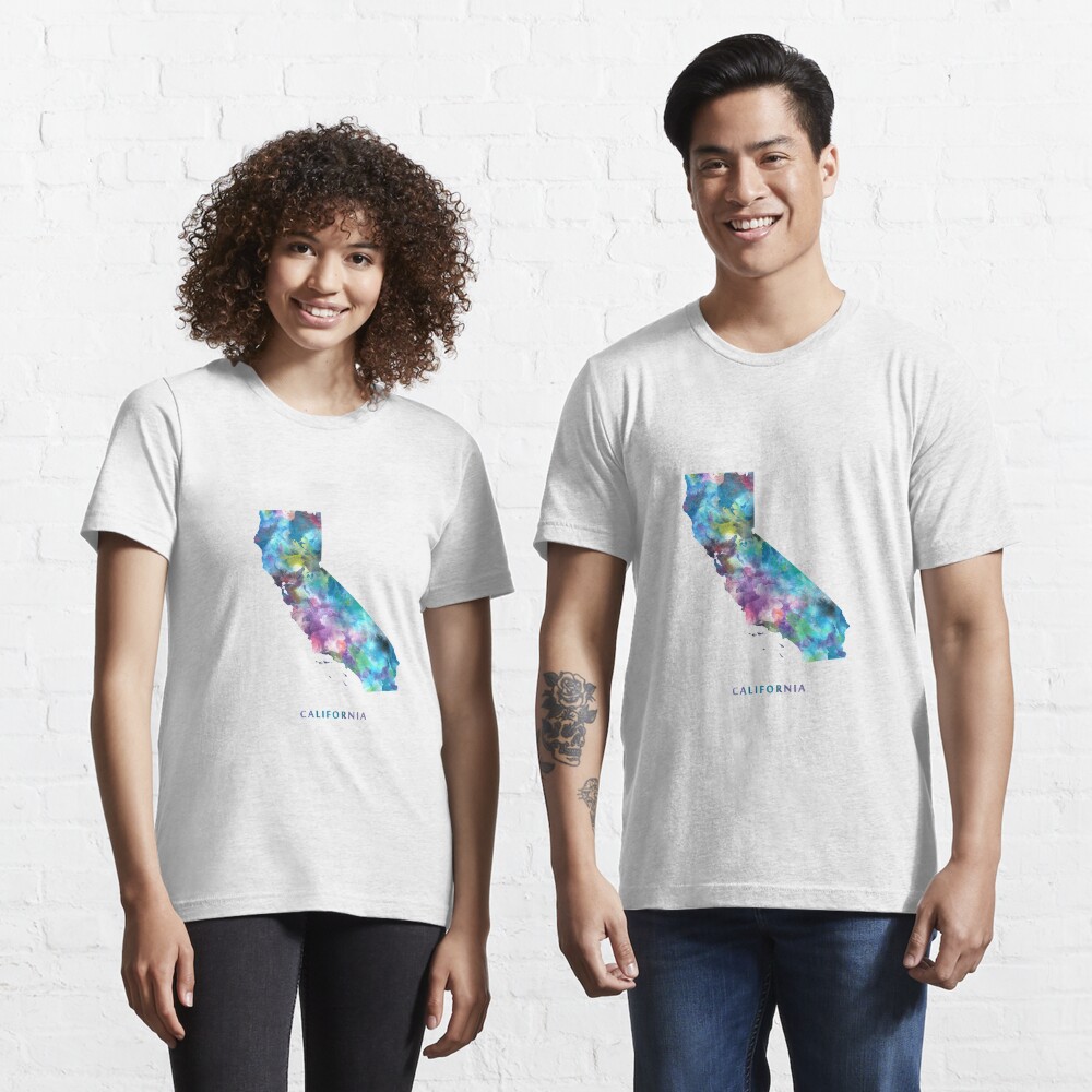"California Map" T-shirt for Sale by MonnPrint | Redbubble | california ...