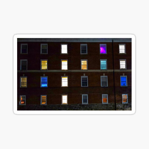 "Nighttime Windows" Sticker for Sale by OliviaHathaway | Redbubble