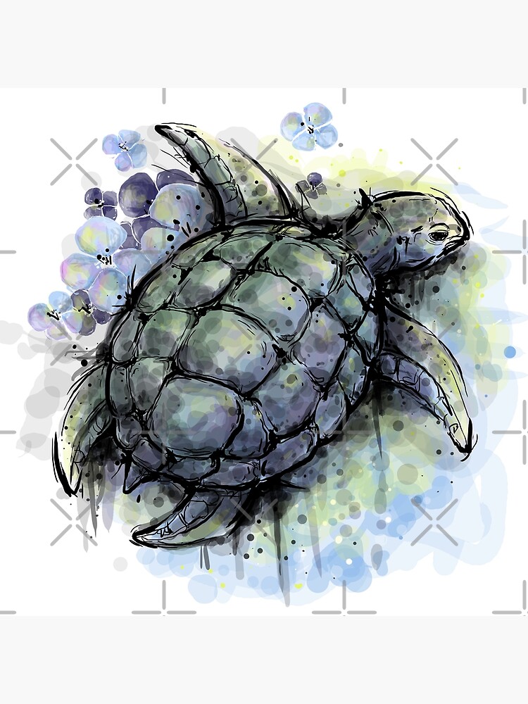 "Turtle Ink" Poster for Sale by xMorfina | Redbubble
