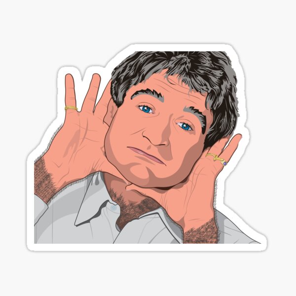 "Actor Robin Williams" Sticker for Sale by MonkeyBusinessC | Redbubble