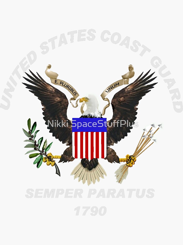 "USCG Semper Paratus Logo for Dark Colors" Sticker by Spacestuffplus ...