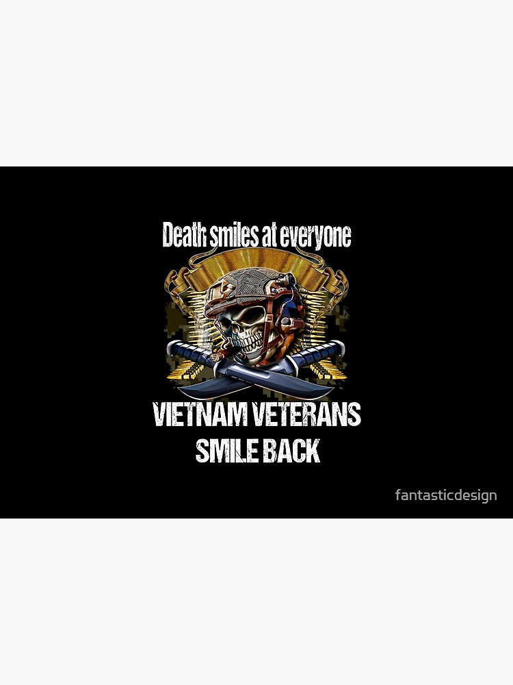 "Death Smiles At Everyone Vietnam Veterans Smile Back Face" Mask for ...