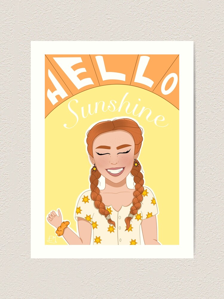 "Cute Hello Sunshine Girl" Art Print by EmilyMac-Art | Redbubble