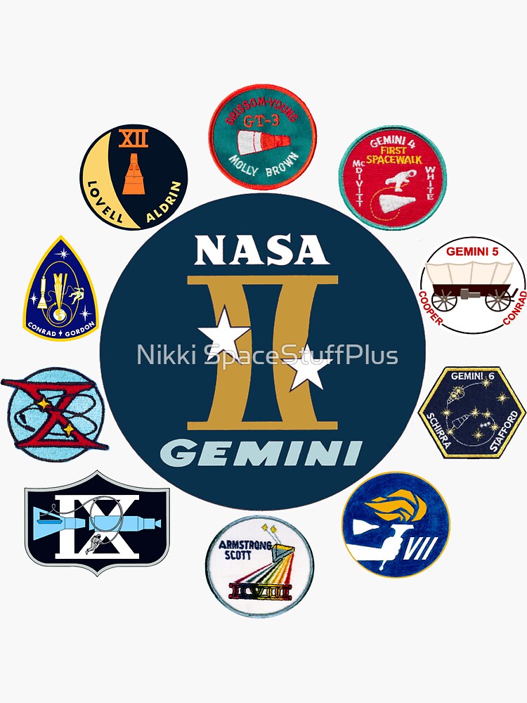 "Gemini Program Composite Logo" Sticker for Sale by Spacestuffplus ...