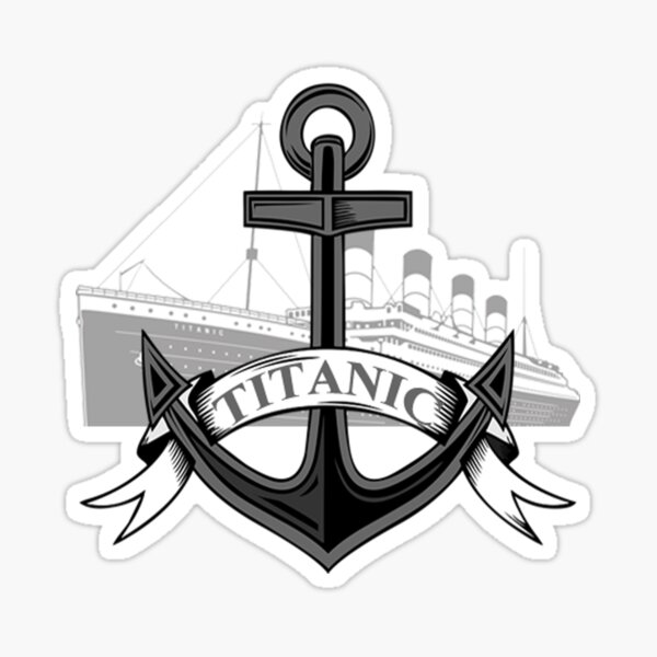 "Titanic Sinking Vintage Cruise Ship Atlantic Ocean Voyage " Sticker by ...