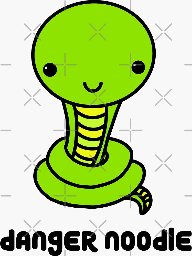 "Danger Noodle cute snake" Sticker for Sale by Pickle-Lily | Redbubble