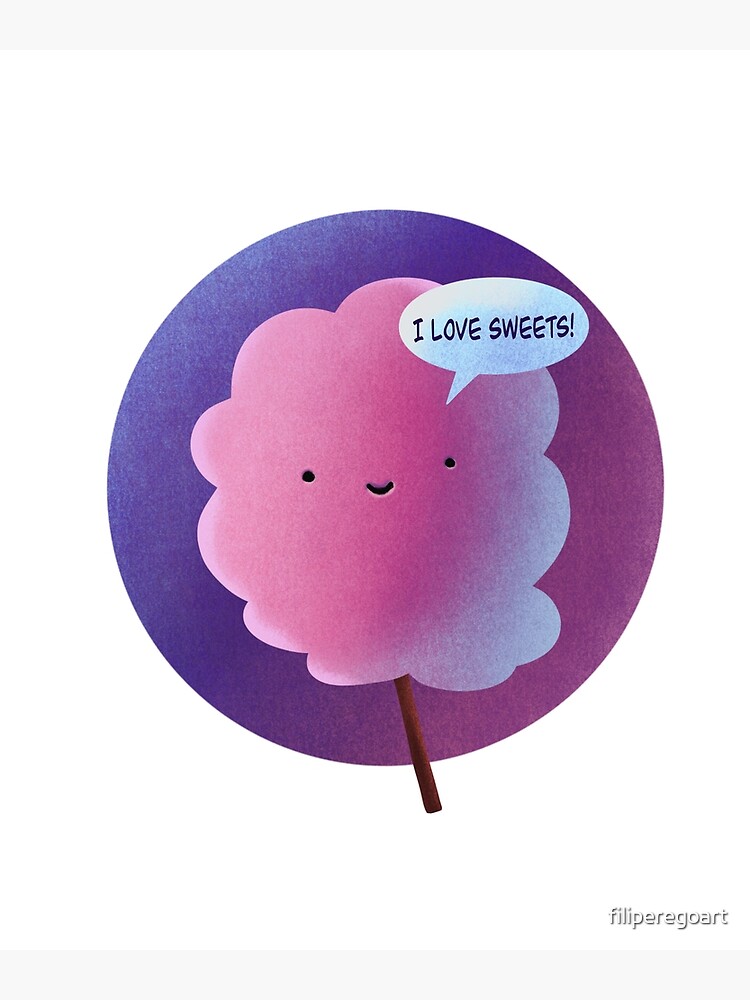"I Love Sweets" Poster for Sale by filiperegoart | Redbubble